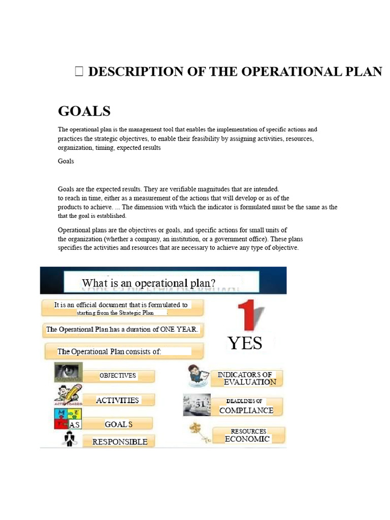 Management of Nursing Services, Description of The Operational Plan ...
