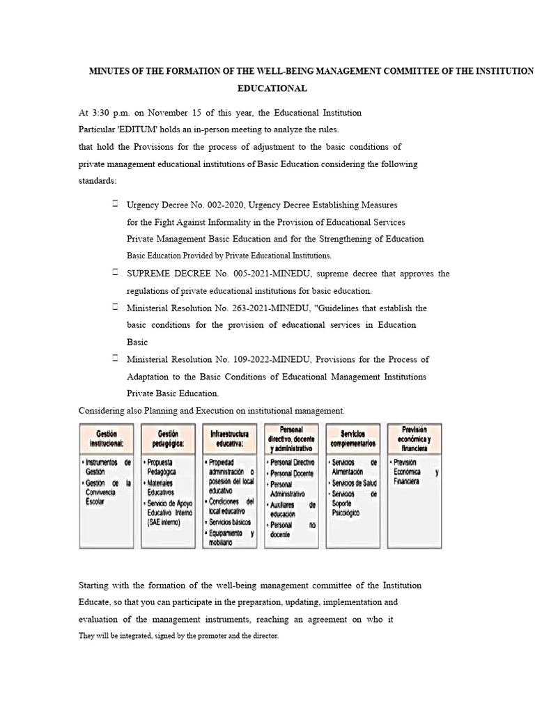 Well-Being Management Committee Minutes | PDF