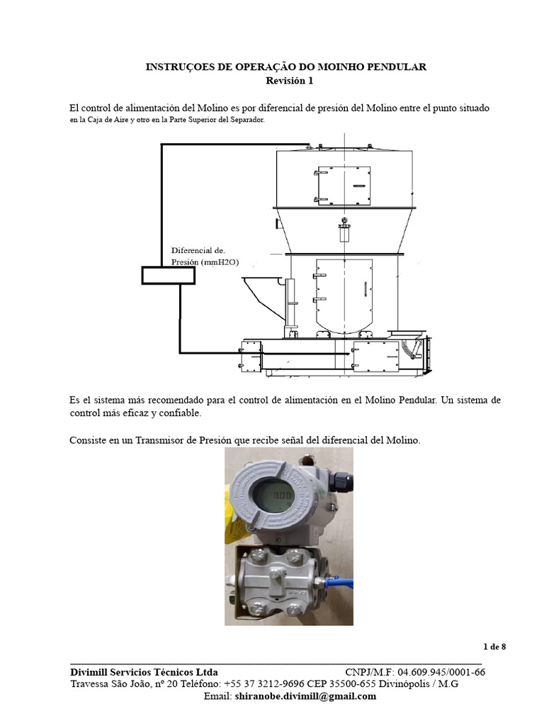 Instrucciones para Molino Pendular | PDF | Molino (molienda)