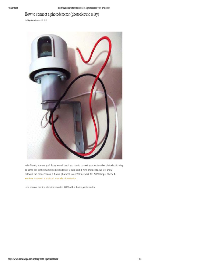 Connect Photocells: 110V & 220V Guide | PDF | Mains Electricity ...