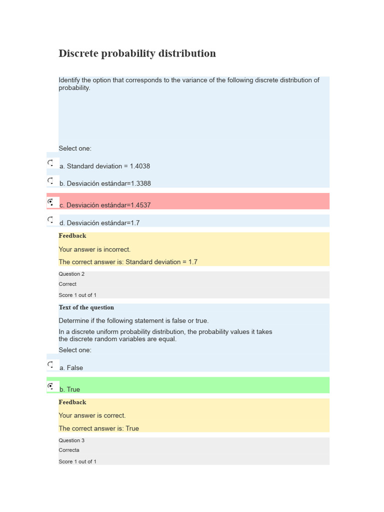 Discrete Probability Distribution | PDF
