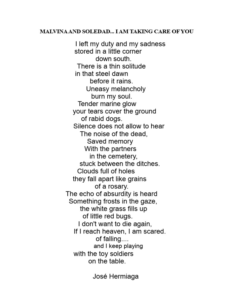 Malvina and Soledad Poems | PDF