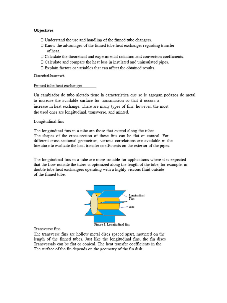 Example of calculation for a finned tube heat exchanger | PDF | Heat ...