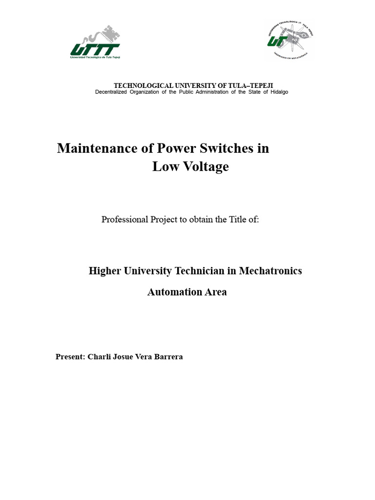 Maintenance of Low Voltage Power Switches | PDF | Switch | Fuse ...