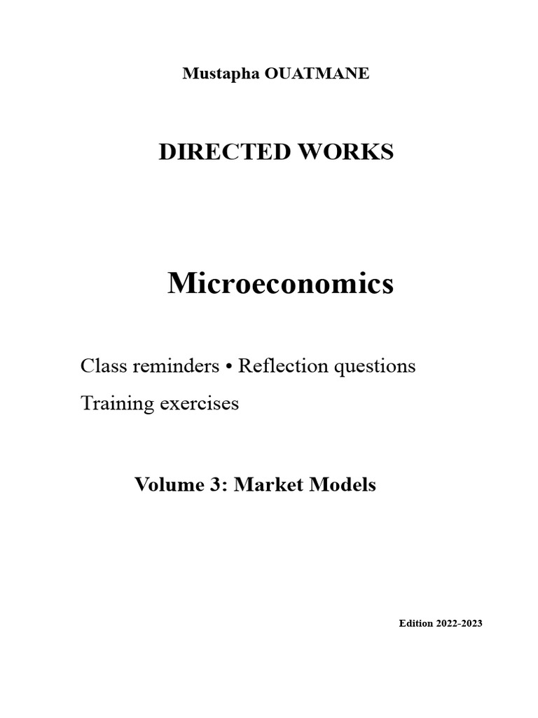 Microeconomics The Markets | PDF | Monopoly | Perfect Competition