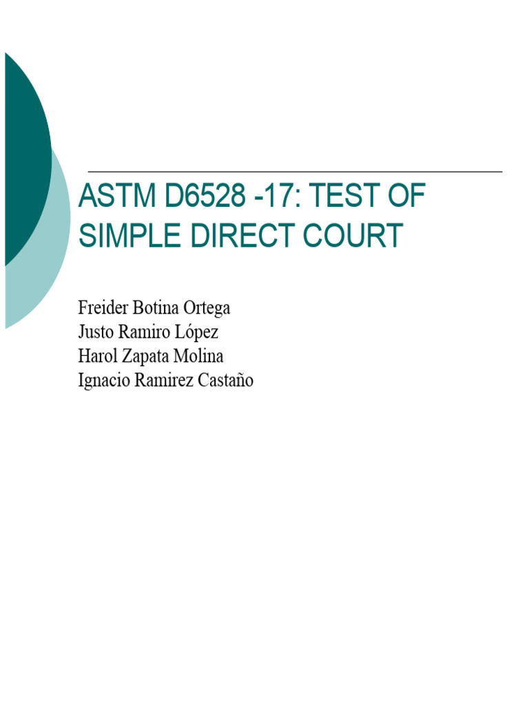 ASTM D6528: Direct Simple Shear Test | PDF | Young's Modulus | Stress ...