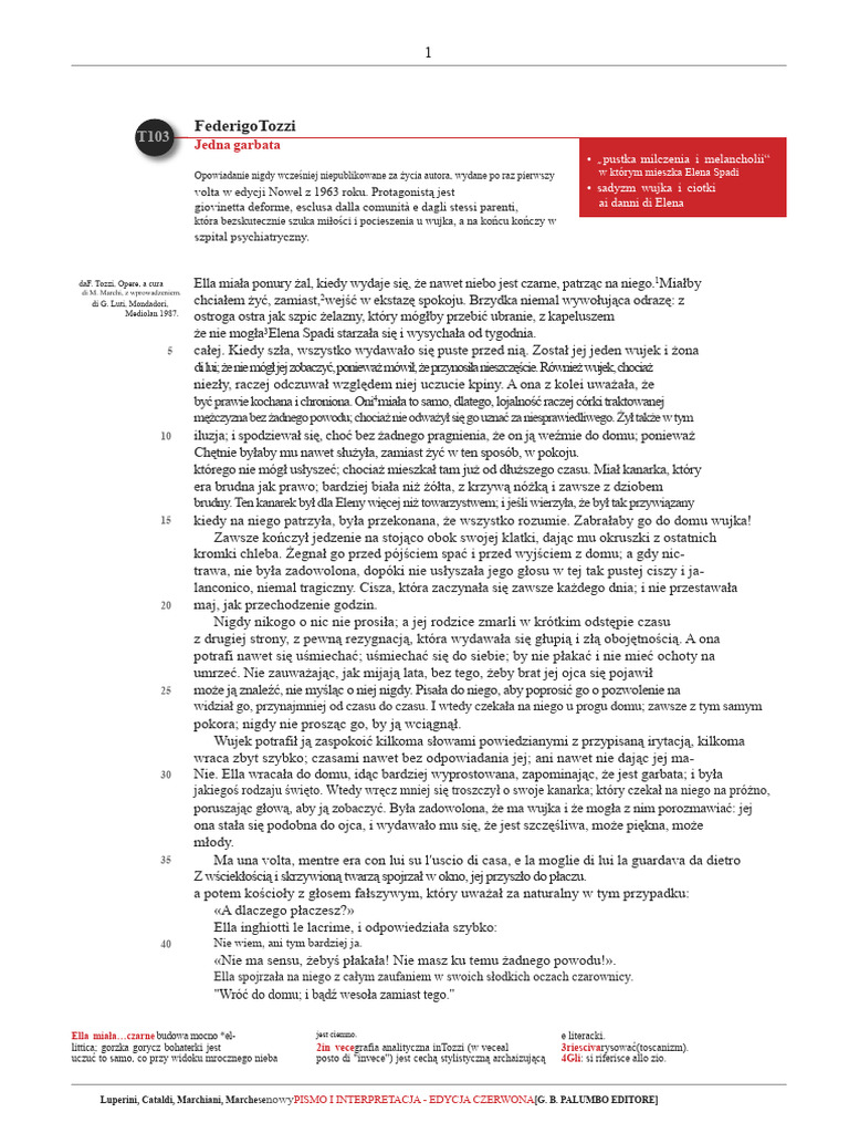 Garbata Federigo Tozzi (Tekst) | PDF