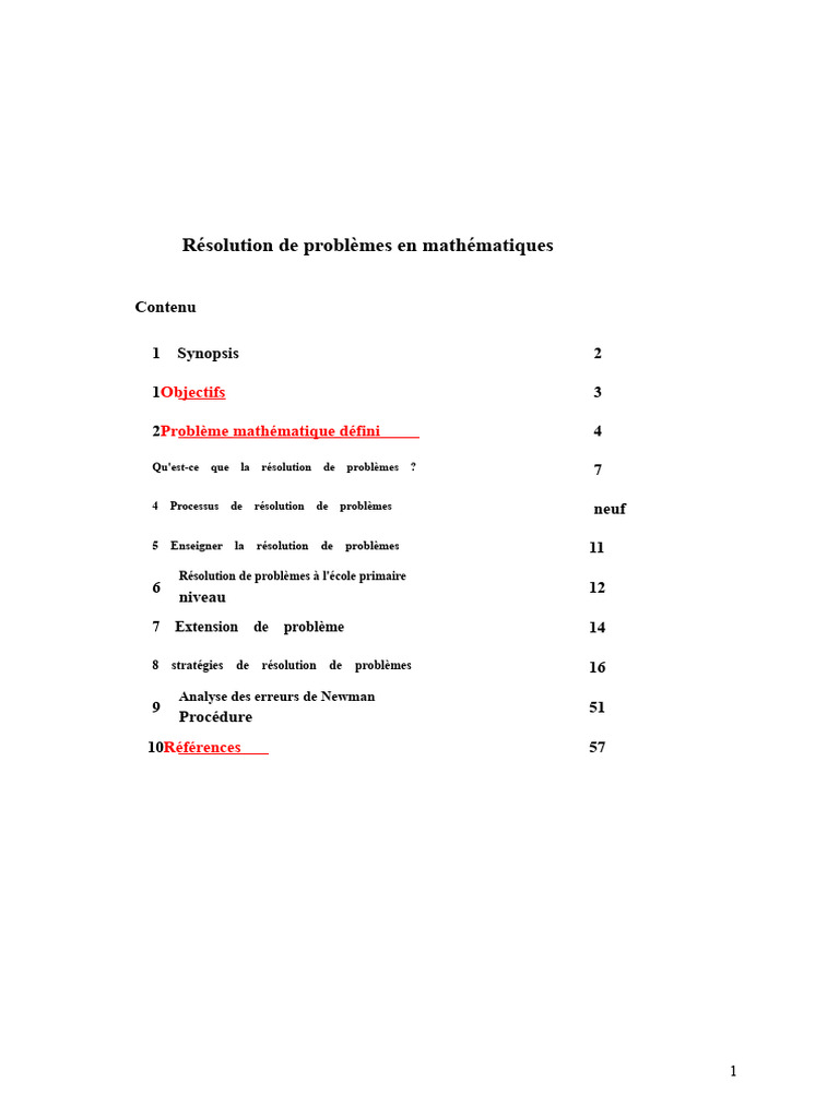 Stratégies de résolution de problèmes mathématiques | PDF ...