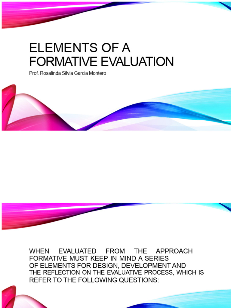 Elements of A Formative Evaluation | PDF | Evaluation | Educational ...