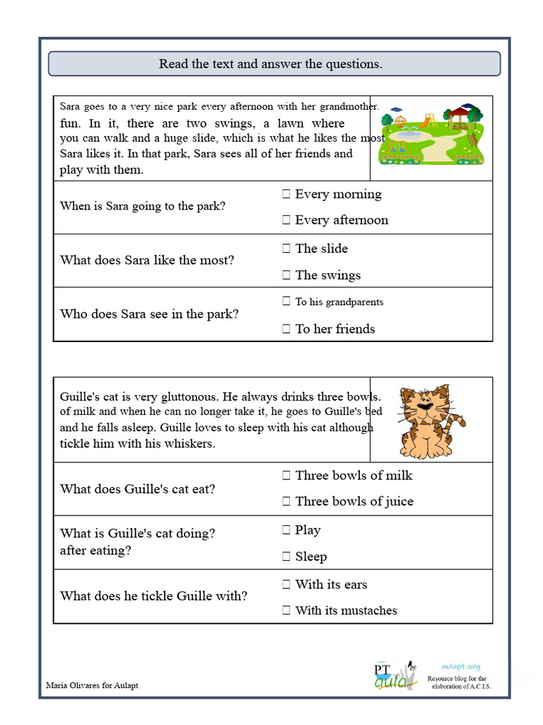 Children's Stories and Questions | PDF