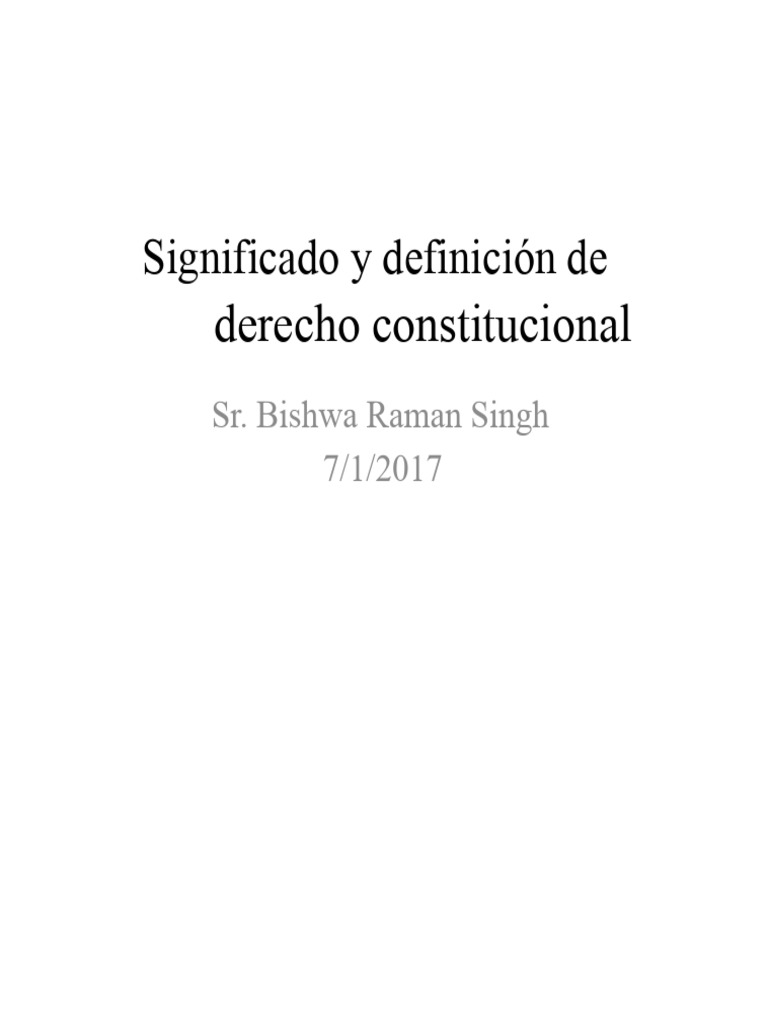 Significado y Definición de La Ley Constitucional | PDF | Constitución ...