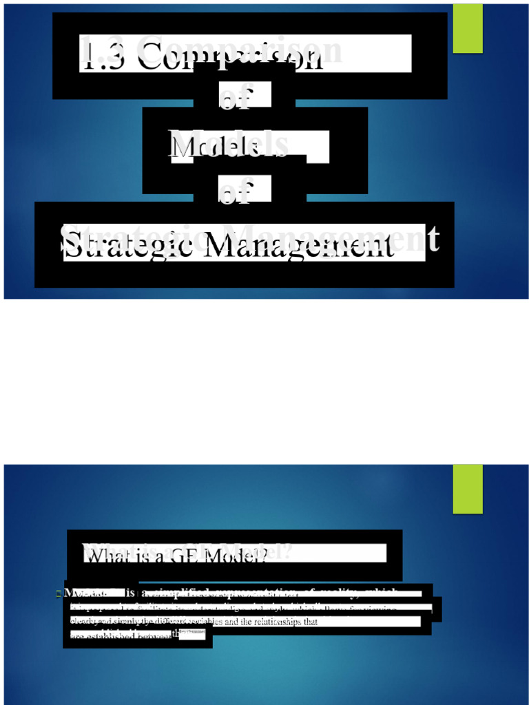Strategic Management Model Comparisons | PDF | Strategic Management ...
