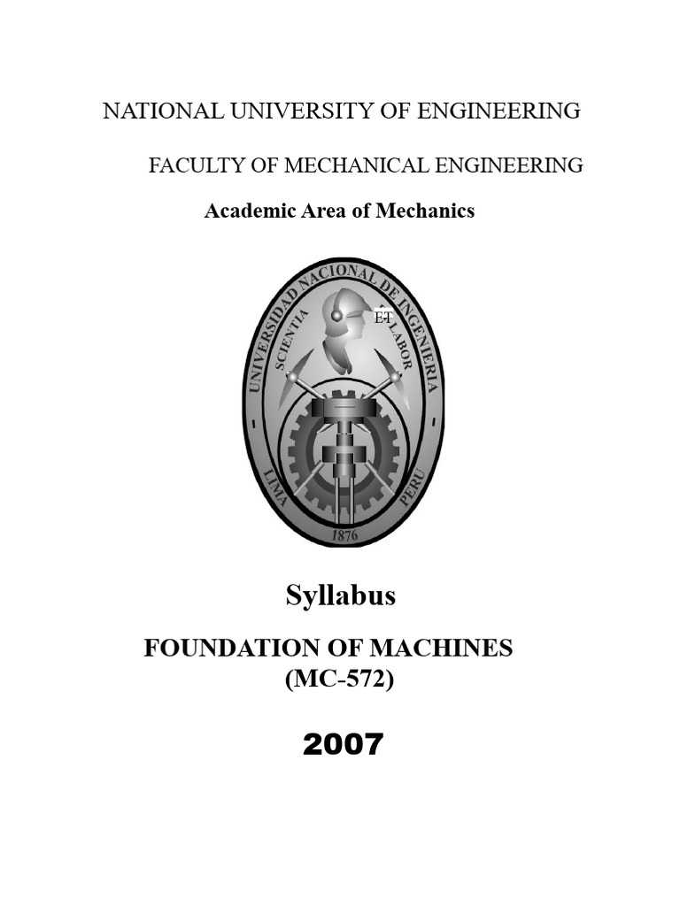 Foundation of Machines (syllabus).doc | PDF | Bending | Concrete