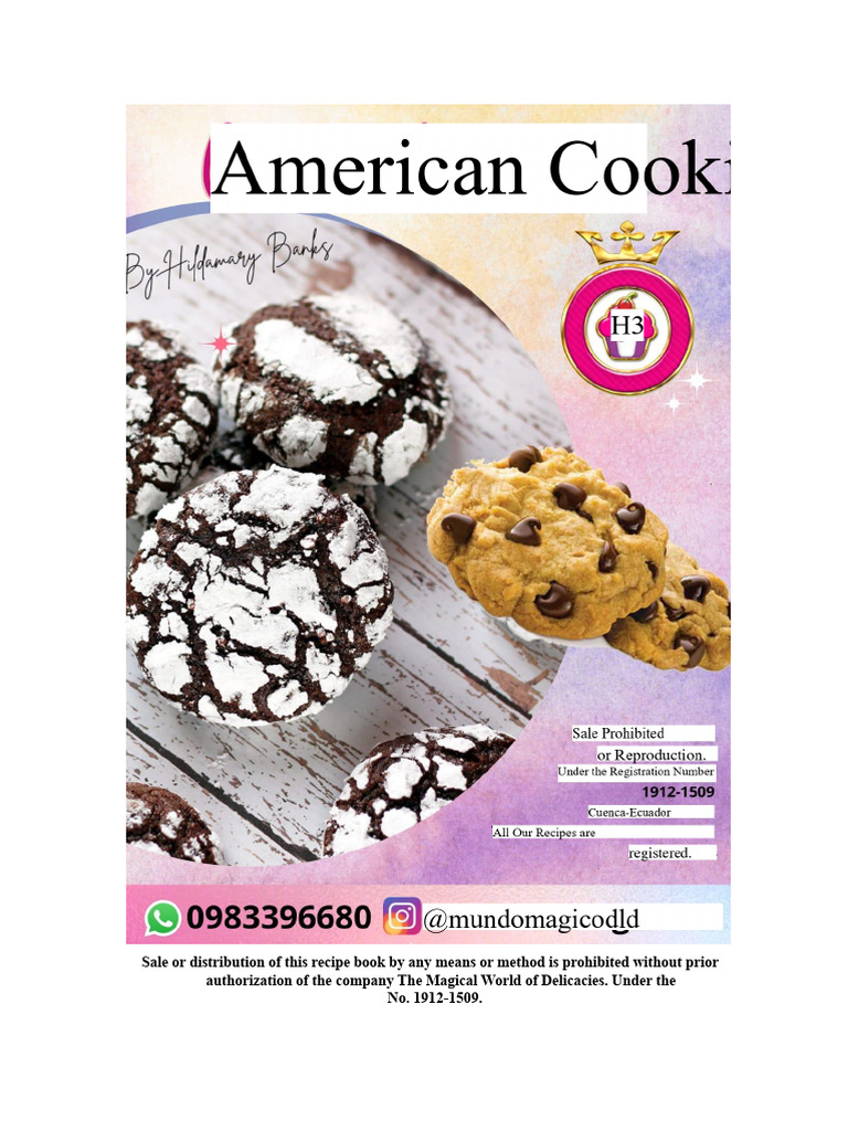 American Cookies Recipe 2 | PDF | Chocolate | Baking