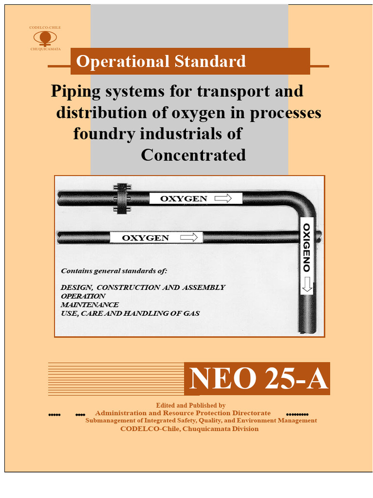 Oxygen Transport Piping System in Industrial Processes of Concentrate ...