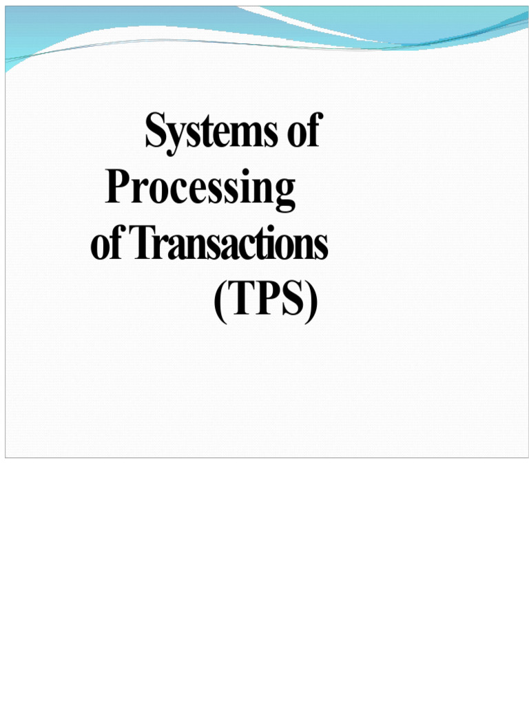 Types of IS TPS | PDF | Payroll | Employment