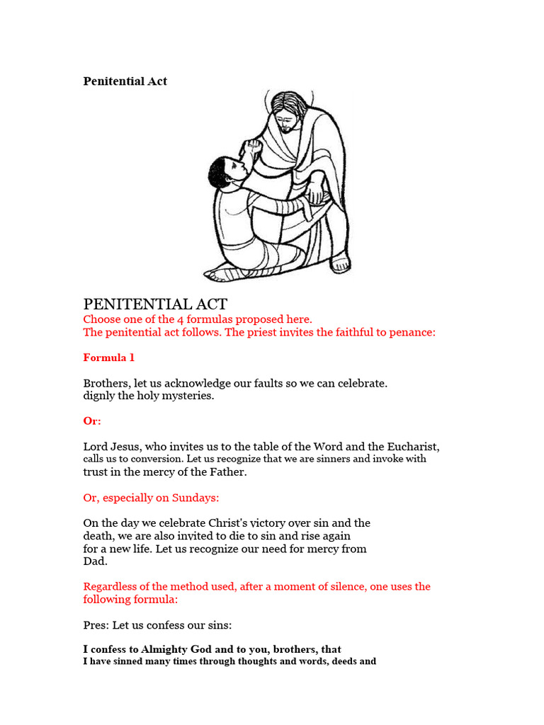 Penitential Act | PDF | Penance | Confession (Religion)