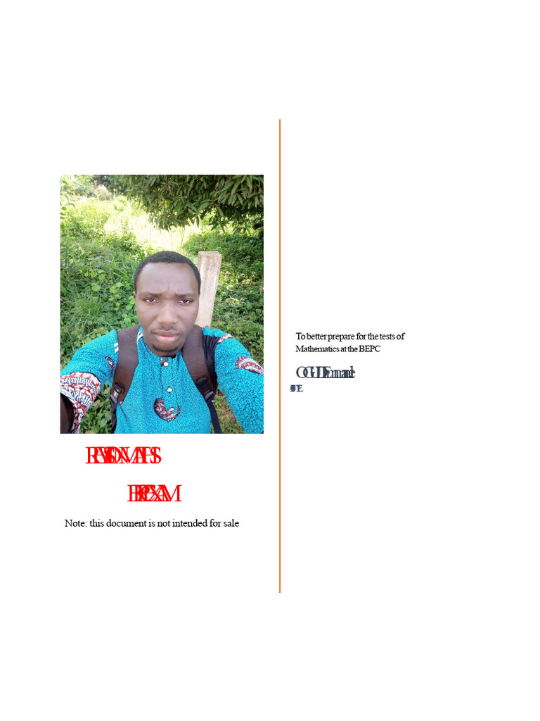 BEPC Mathematics Test Preparation Guide | PDF | Area | Triangle
