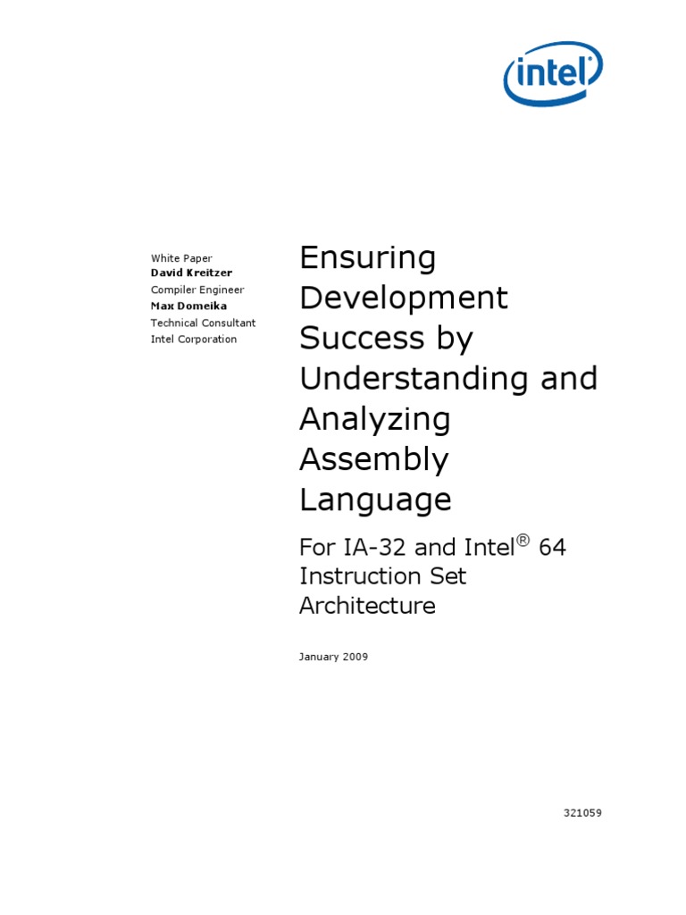 Undestanding Assembly Language | PDF | Instruction Set | Assembly Language