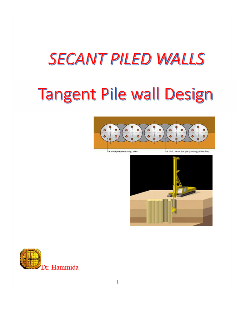 Diseño de Muros Pilotes Secantes 160210011455 | PDF | Hormigón ...