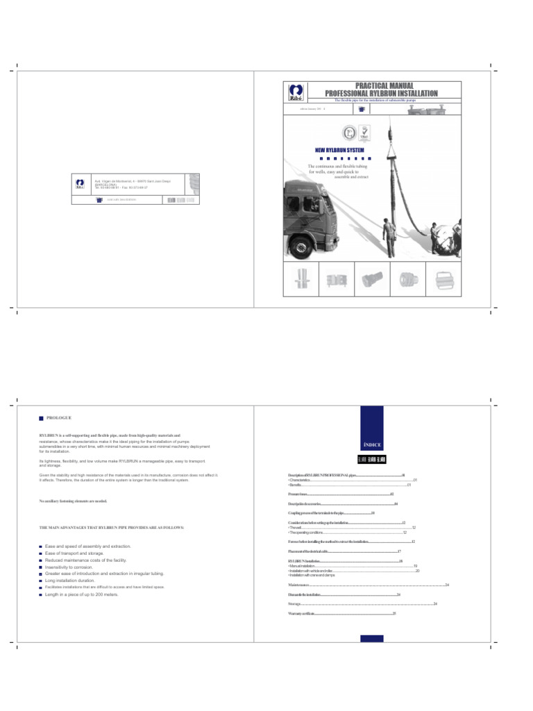 RYLBRUN Flexible Pipe Installation Guide | PDF | Pipe (Fluid Conveyance ...