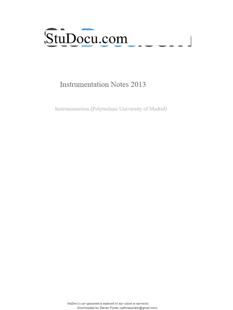 Instrumentation Notes 2013 Guide | PDF | Analogue Electronics ...