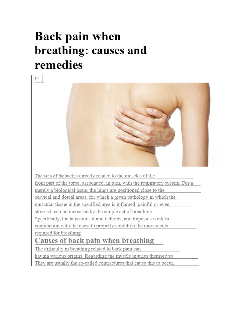 Back Pain When Breathing | PDF