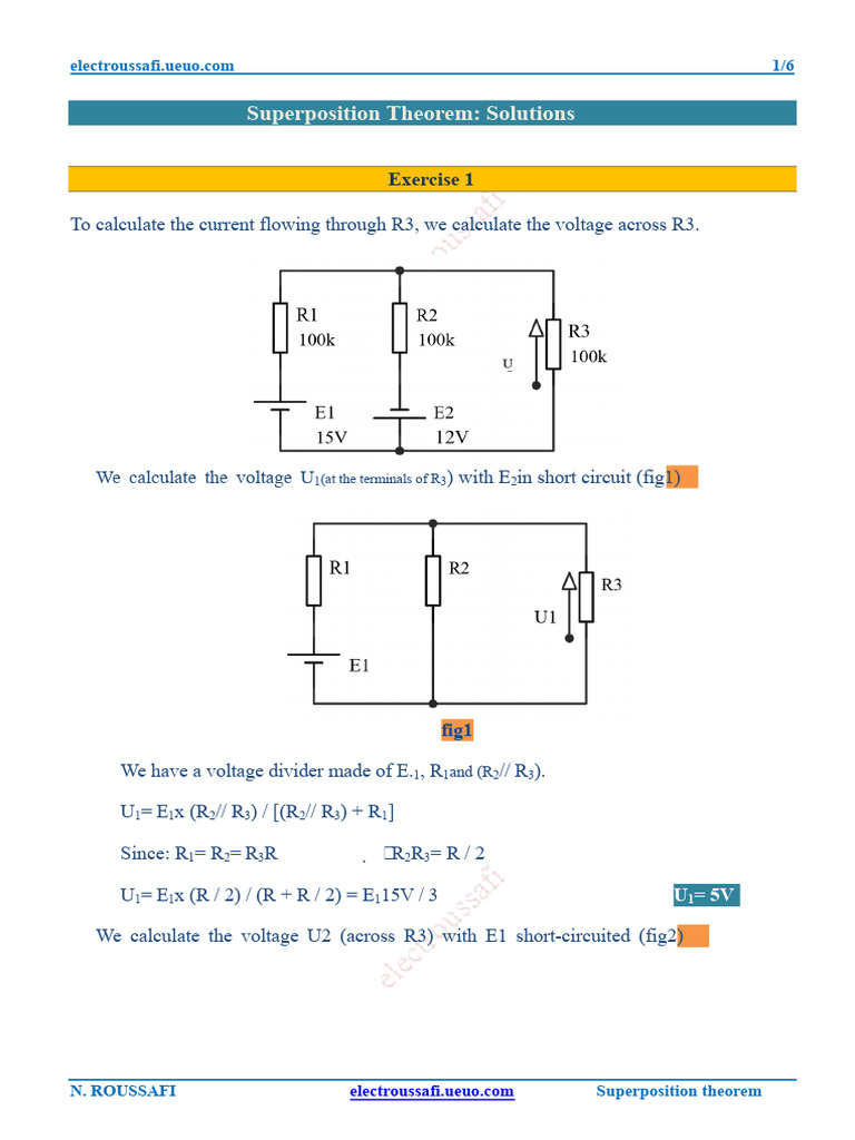 Superposition theorem | PDF