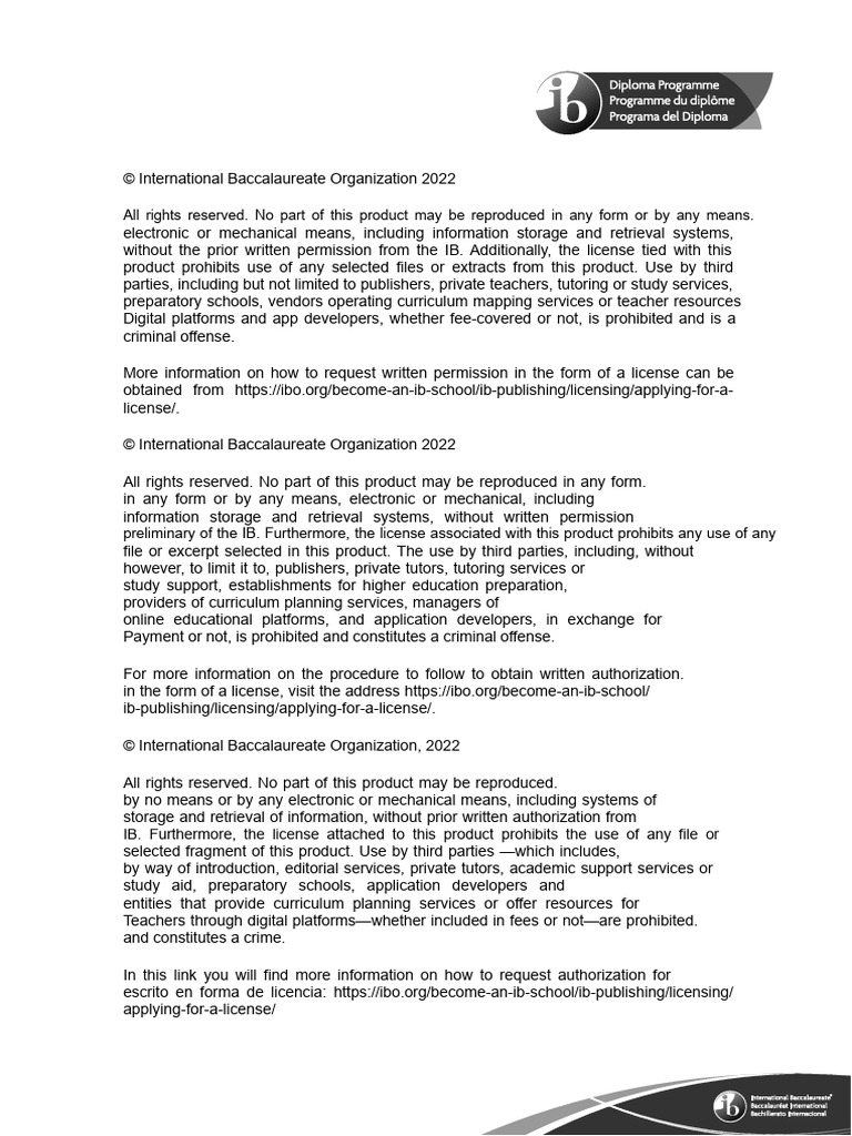 IB English B Paper 2 Exam Instructions | PDF | Meat