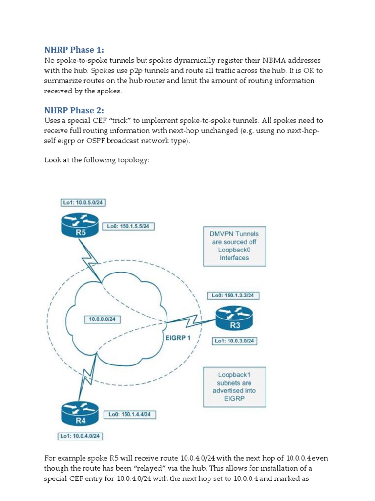 Cisco (DMVPN) NHRP Phase 1-2-3 | PDF | Routing | Internet Protocols