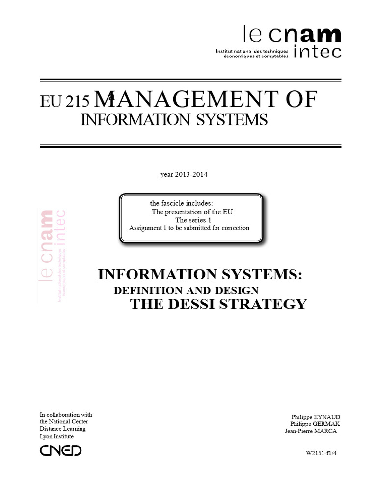 EU 215 Management of Information Systems Series 1 PDF | PDF | Audit ...