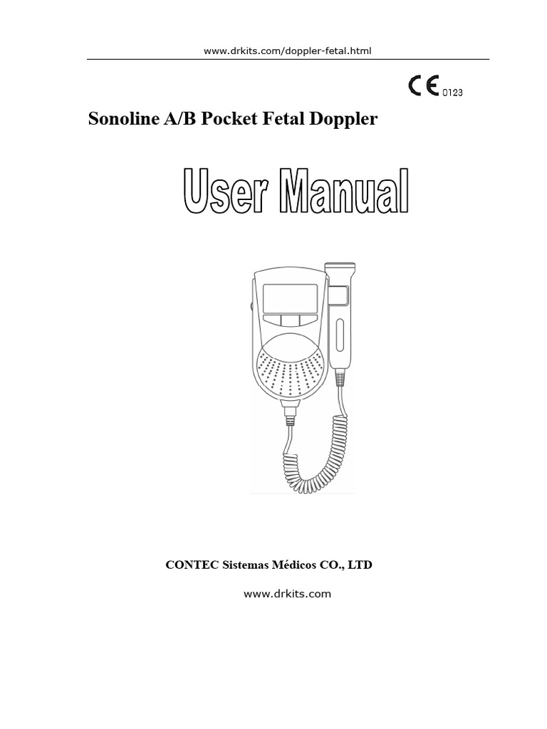 Doppler Fetal Manual Sonoline | PDF | Ultrasonido | Conector eléctrico