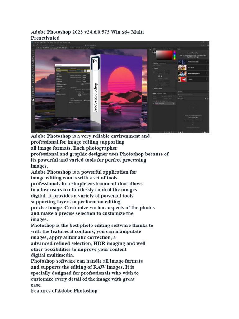 ADOBE PHOTOSHOP 2023 V24.6.0.573 WIN X64 MULTI PREACTIVATED | PDF ...