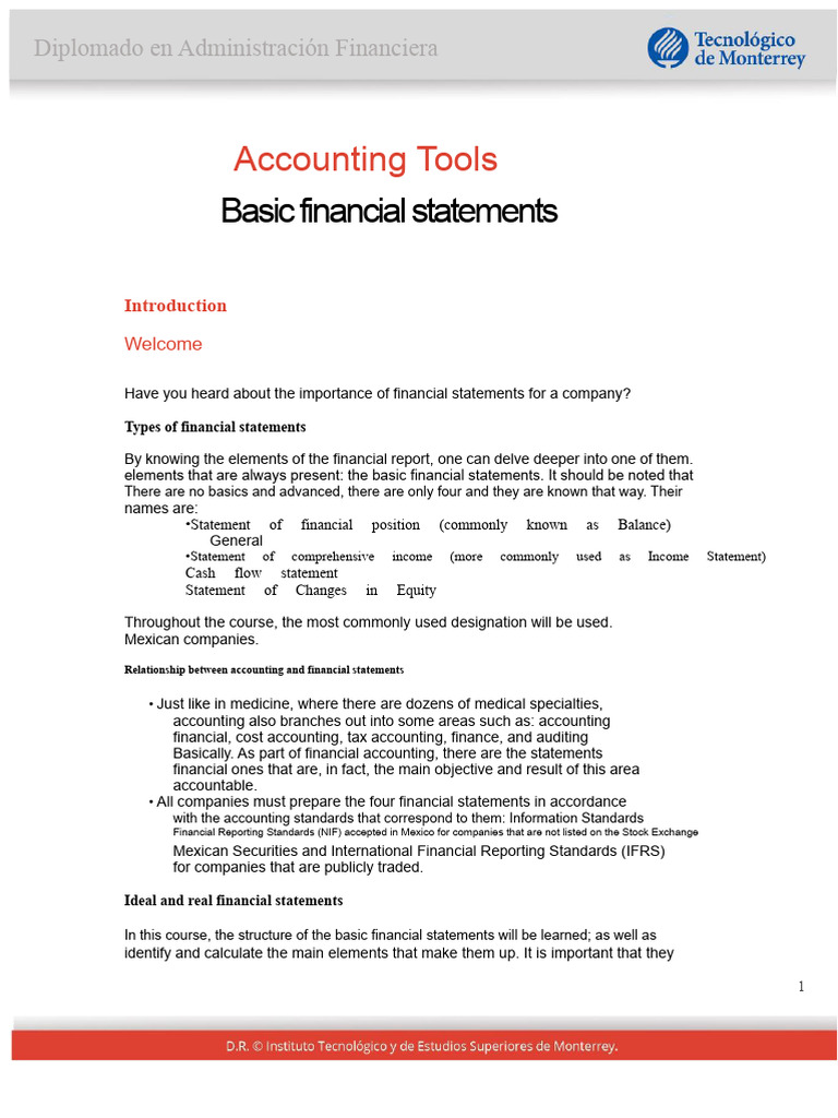 2. Basic financial statements | PDF | Balance Sheet | Expense