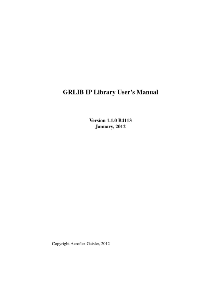 Grlib | PDF | Vhdl | Library (Computing)