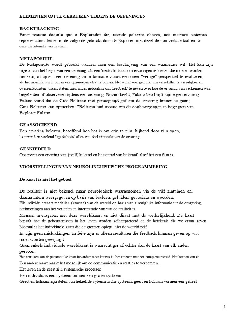 PNL Handboek | PDF