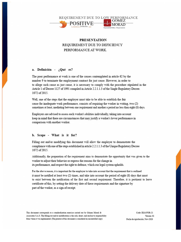 Low Performance Notification | PDF | Employment | Business