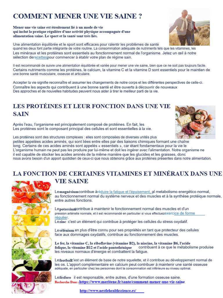 Guide pour une Vie Saine et Équilibrée | PDF | Manger | Nutriments