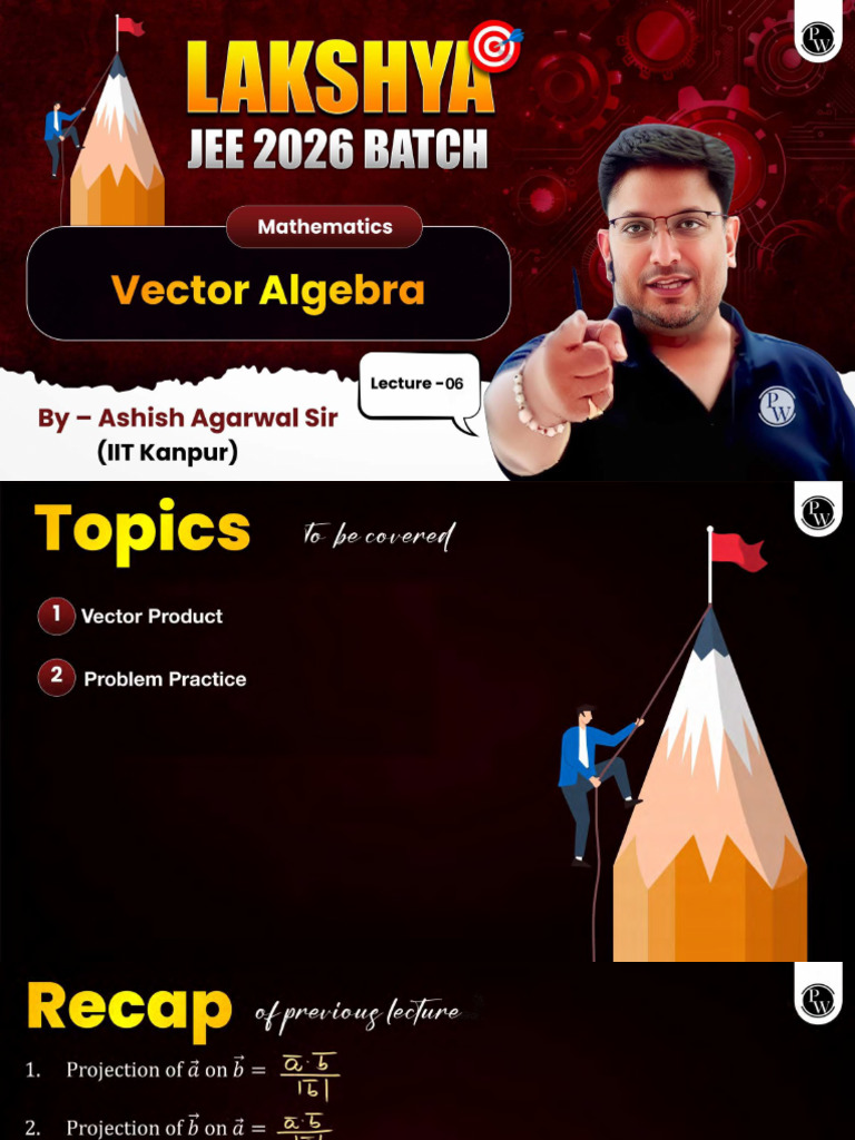 Vector Algebra 06 Class Notes (1) | PDF