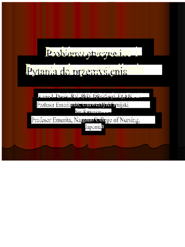 Problemy Etyczne I Pytania Do Przemyślenia | PDF