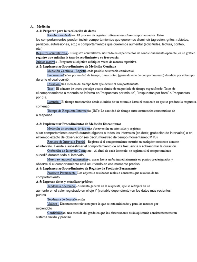 Definiciones Del Examen RBT | PDF | Reforzamiento | Evaluación