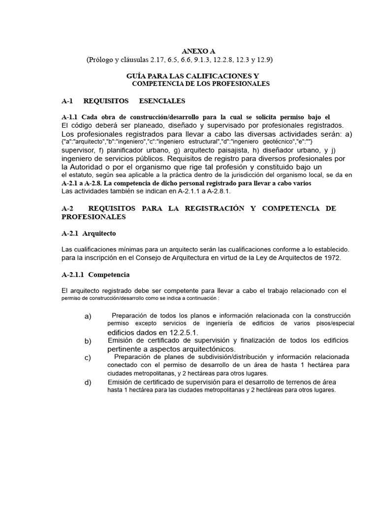 Anexo A NBC 2016 | PDF | Arquitecto | Ingeniero civil