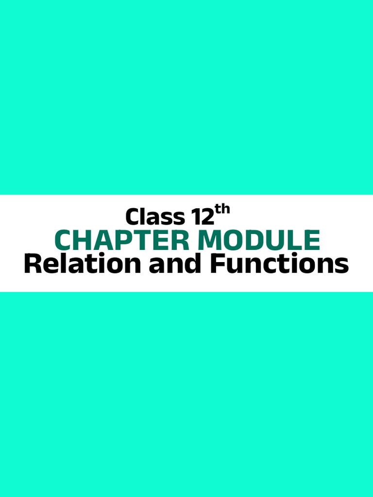 Relation and Functions | PDF | Function (Mathematics) | Functions And ...
