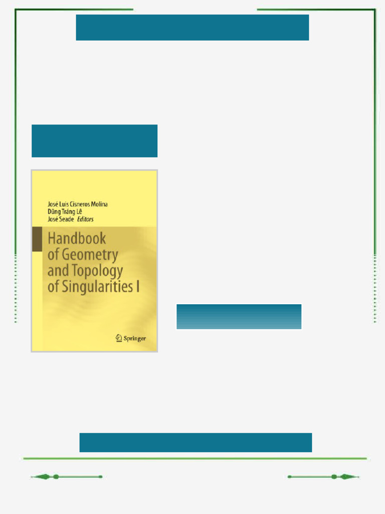 Handbook of Geometry and Topology of Singularities I 1st Edition José ...