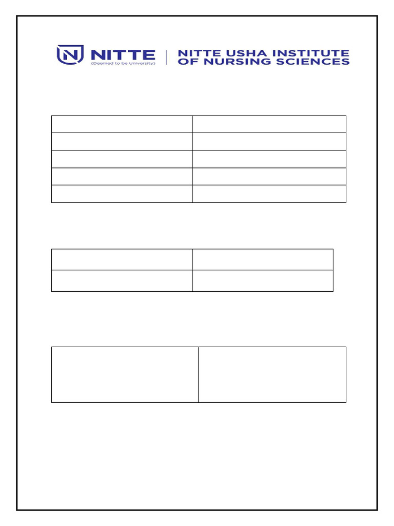GNM Practical Exam Booklet Template | PDF | Nursing | Chronic Condition