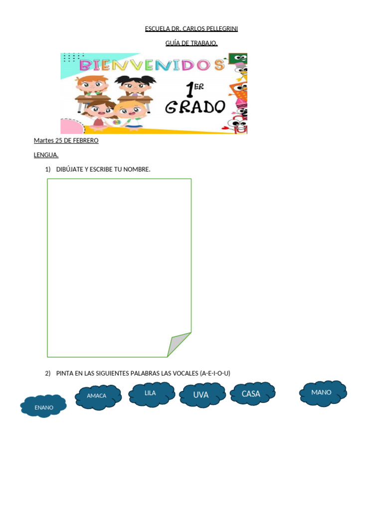 Actividades para PRIMER GRADO | PDF