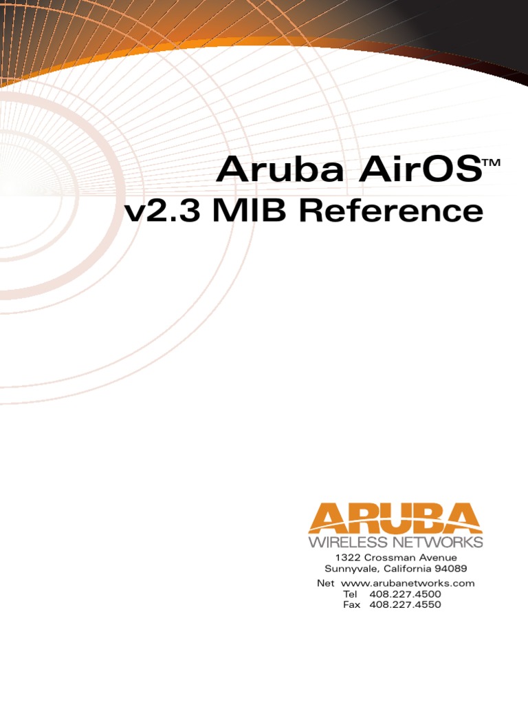 Aruba MIB Reference | PDF | Network Packet | Network Switch