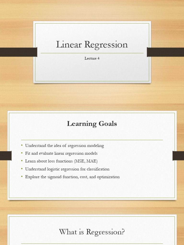 Lec4 Linear Regression | PDF | Errors And Residuals | Regression Analysis