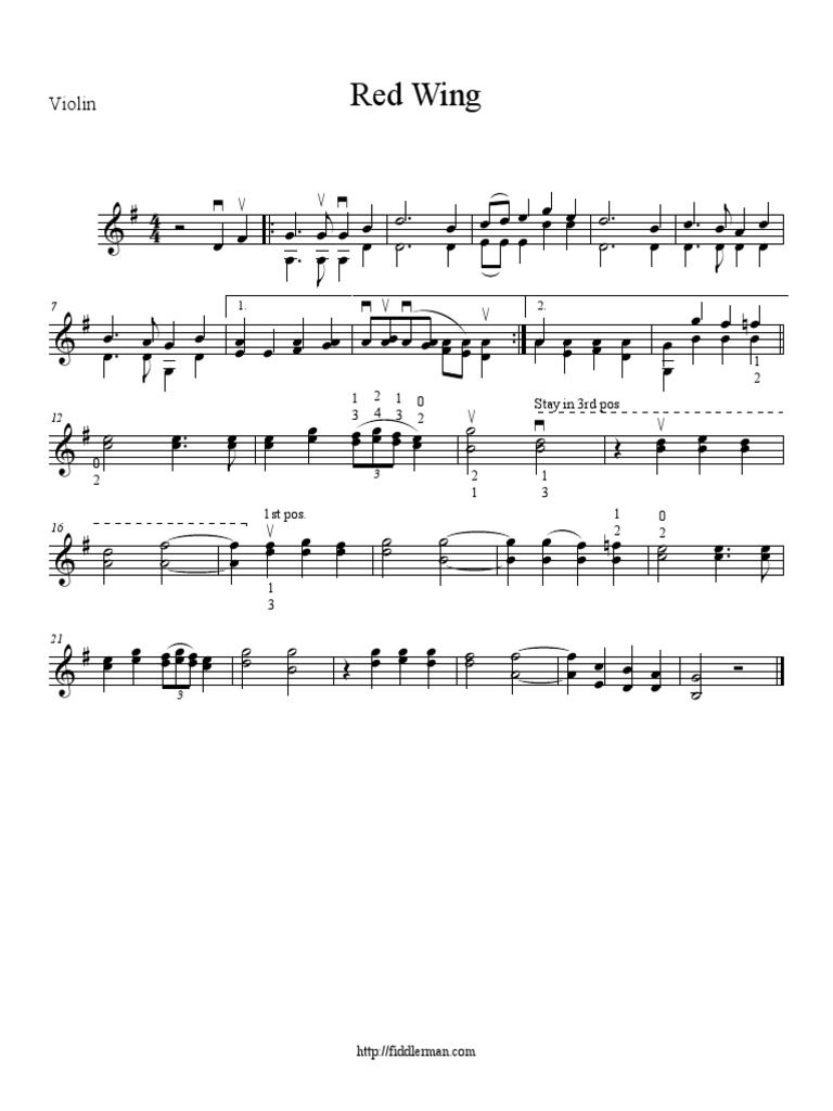 Red Wing Violin Double Stops | PDF
