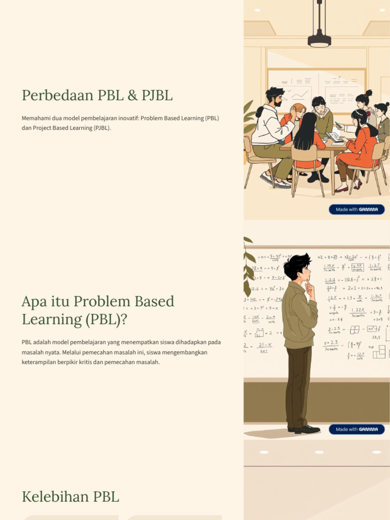 PBL vs PJBL: Perbedaan Pembelajaran Aktif | PDF
